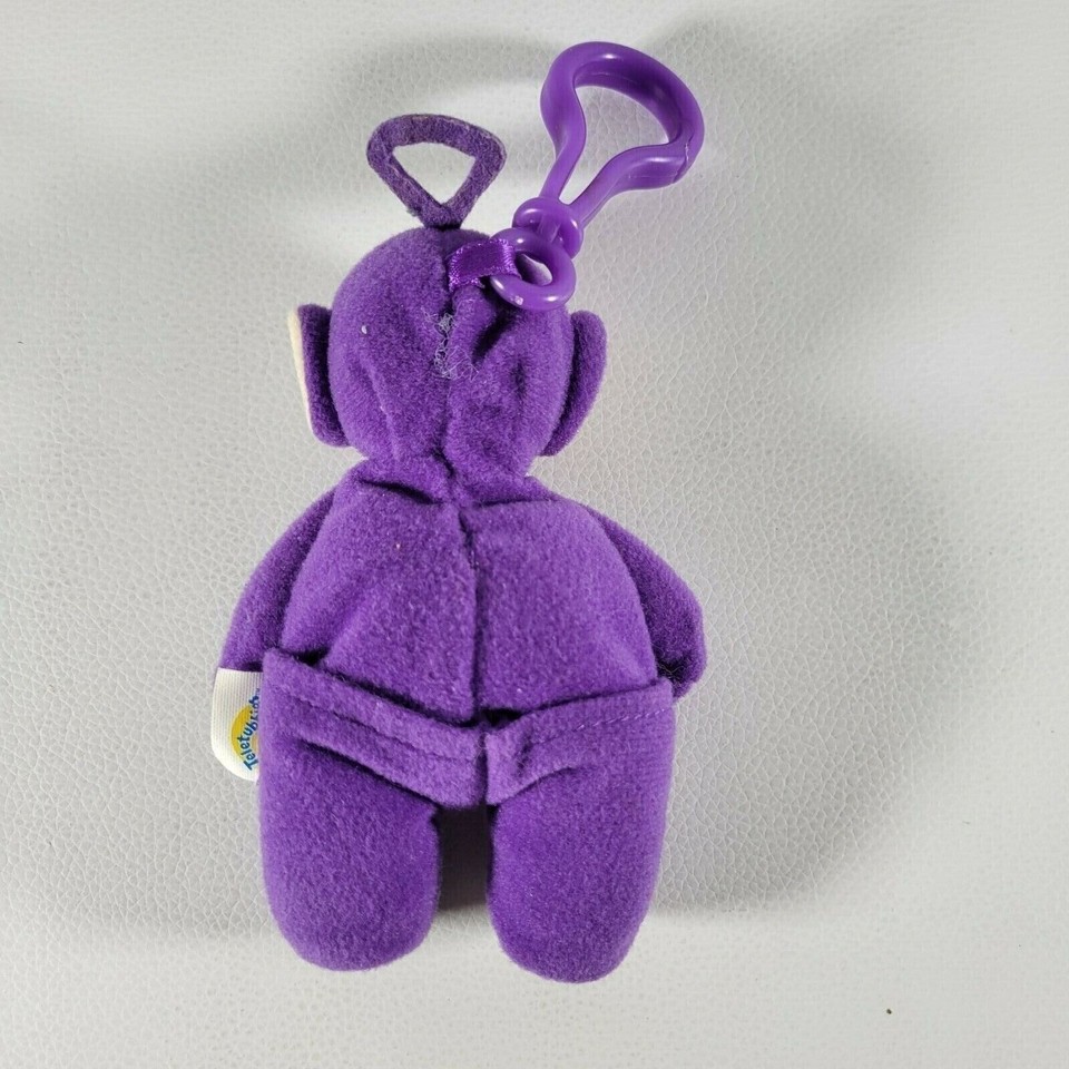 Teletubbies Tinky Winky Plush Backpack Clip 5" Burger King 1999 Toy ...