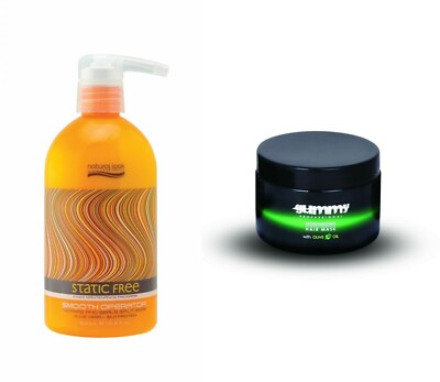 Natural Look Smooth Operator Static Frizz Free 500ml + Gummy Olive Hair ...