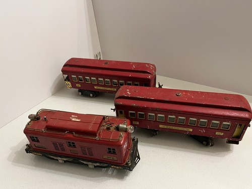 3PC Lionel Pre-War Red Train Set No8 Engine Michigan,Circa 1930 | eBay