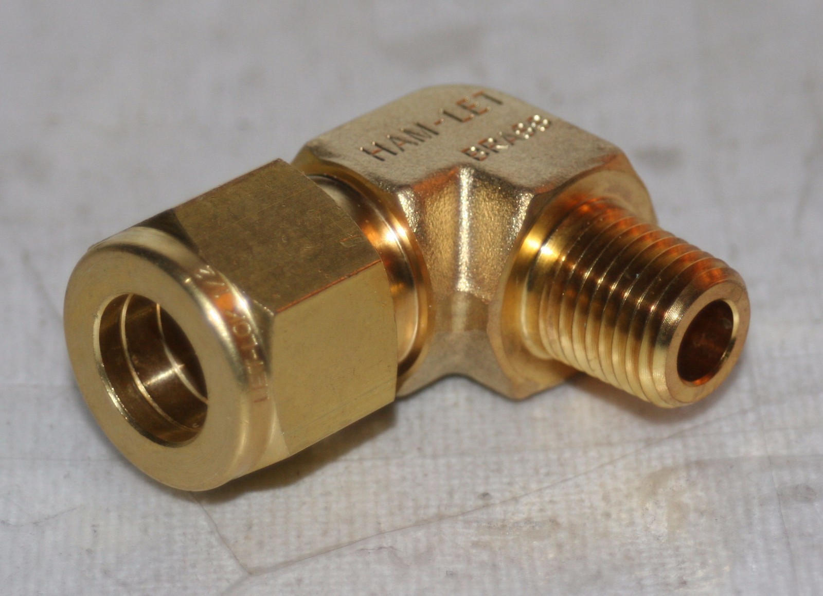 1/2" Tube /4" MNPT Brass Male Elbow Fitting Ham-Let 769LB1/2X1/4 for ...