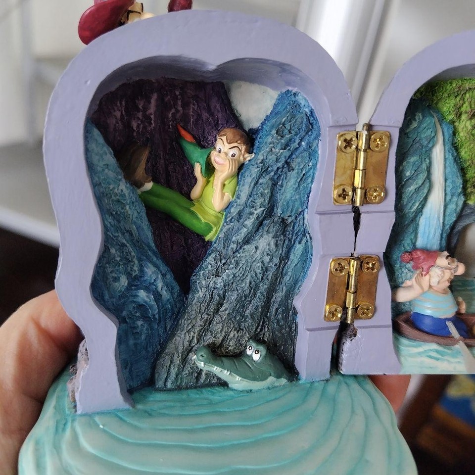 Exquisite Disney NEVERLAND Peter Pan and Captain Hook Skull Figurine | eBay
