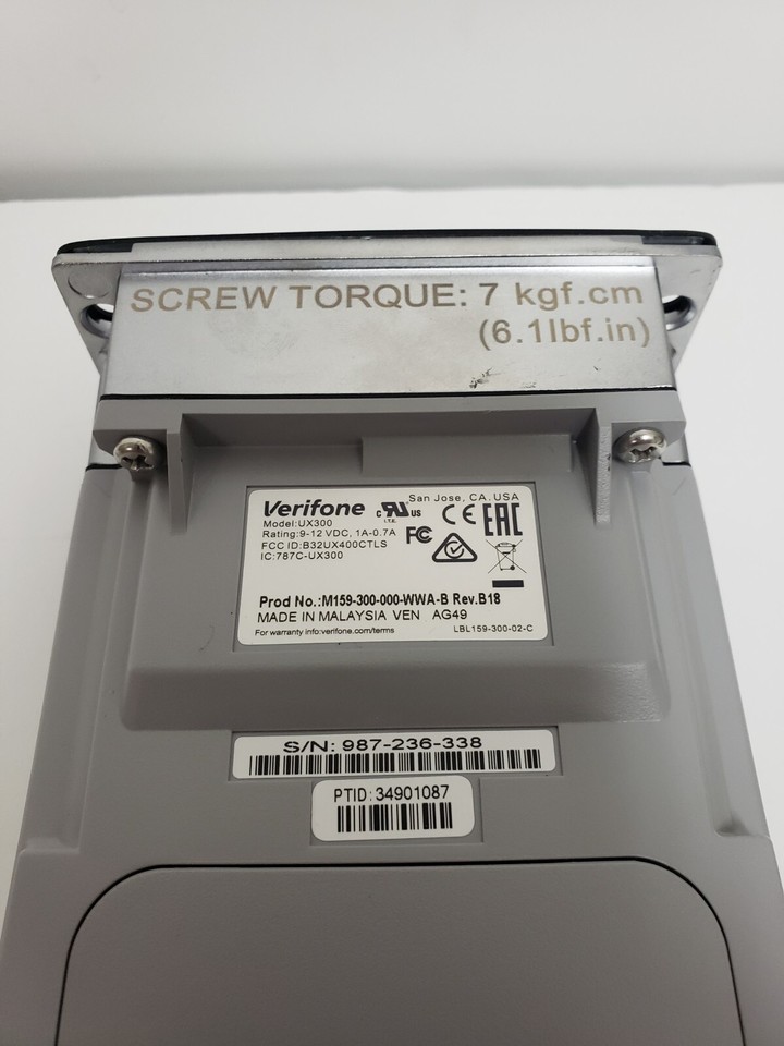 NEW Verifone UX300 EMV Card Reader P/N M159-300-000-WWA-B ***( NOT ...