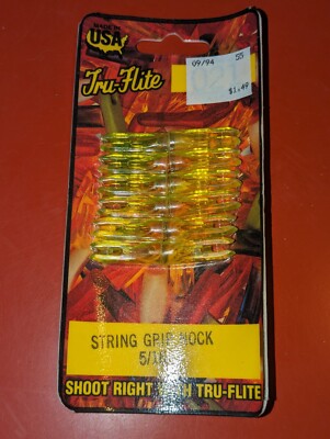Tru-Flite String Grip Nock Arrow Archery True Flight 5/16 YellowGreen | eBay