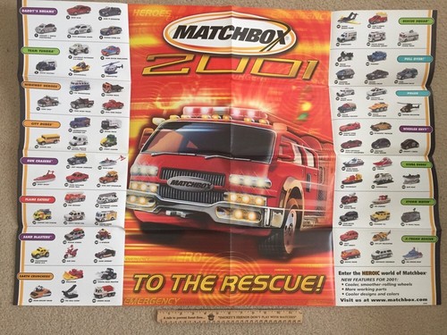 2001 HUGE 36x26 MATCHBOX LESNEY FACTORY POSTER With Bonus Calendar | eBay