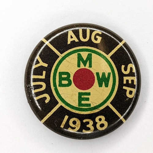1938 3rd Qtr BMWE Union Pin Button Brotherhood Maintenance Railway ...