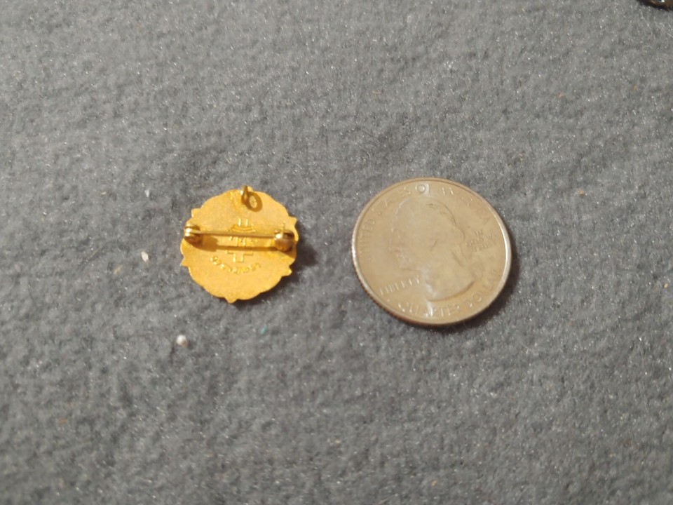 Vintage Baptist Sunday School Little Cross and Crown Pin - White | eBay