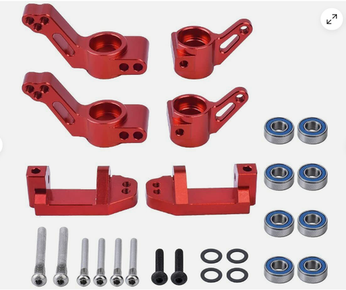 Front Caster Block Steering & Rear Stub Axle Carriers For 1/10 Traxxas ...