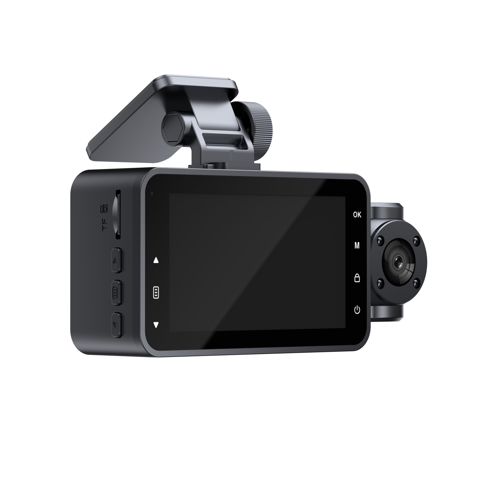 170° Car Dash Camera Three Lens Front/Rear/Inside View Motion Detection ...