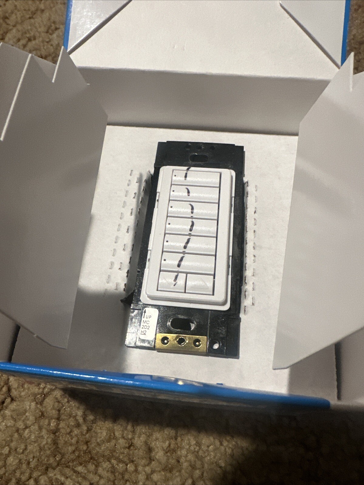 Lutron Homeworks QS HQRD-W6BRL-WH 6 Button Keypad White - For PARTS | eBay