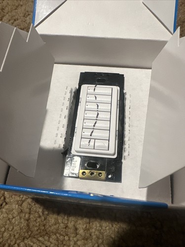 Lutron Homeworks QS HQRD-W6BRL-WH 6 Button Keypad White - For PARTS | eBay