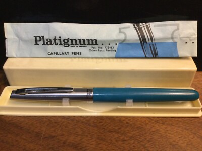 VINTAGE Boxed 1950s MENTMORE MADE PLATIGNUM Capillary Filler Fountain ...