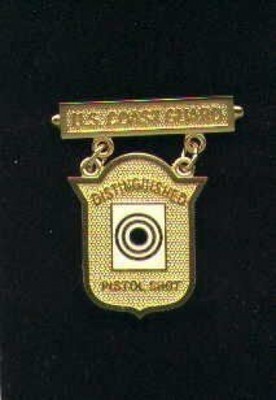 US Coast Guard Distinguished Pistol Shot badge in gold | eBay