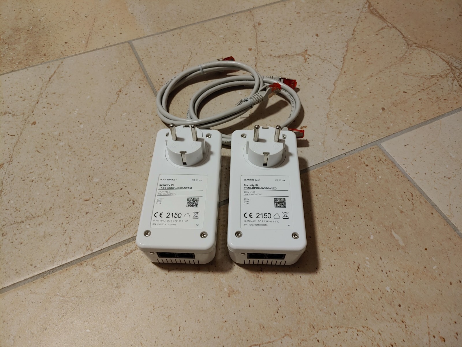 2x Devolo Dlan 500 duo+ Plus Powerline Adapter Lan Internet 500Mbps Set ...
