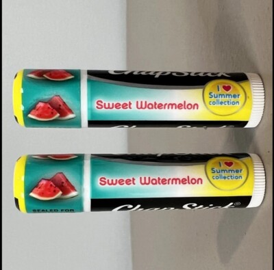 2 Limited Edition SWEET WATERMELON Chapstick Lip Balm Brand New Sealed ...