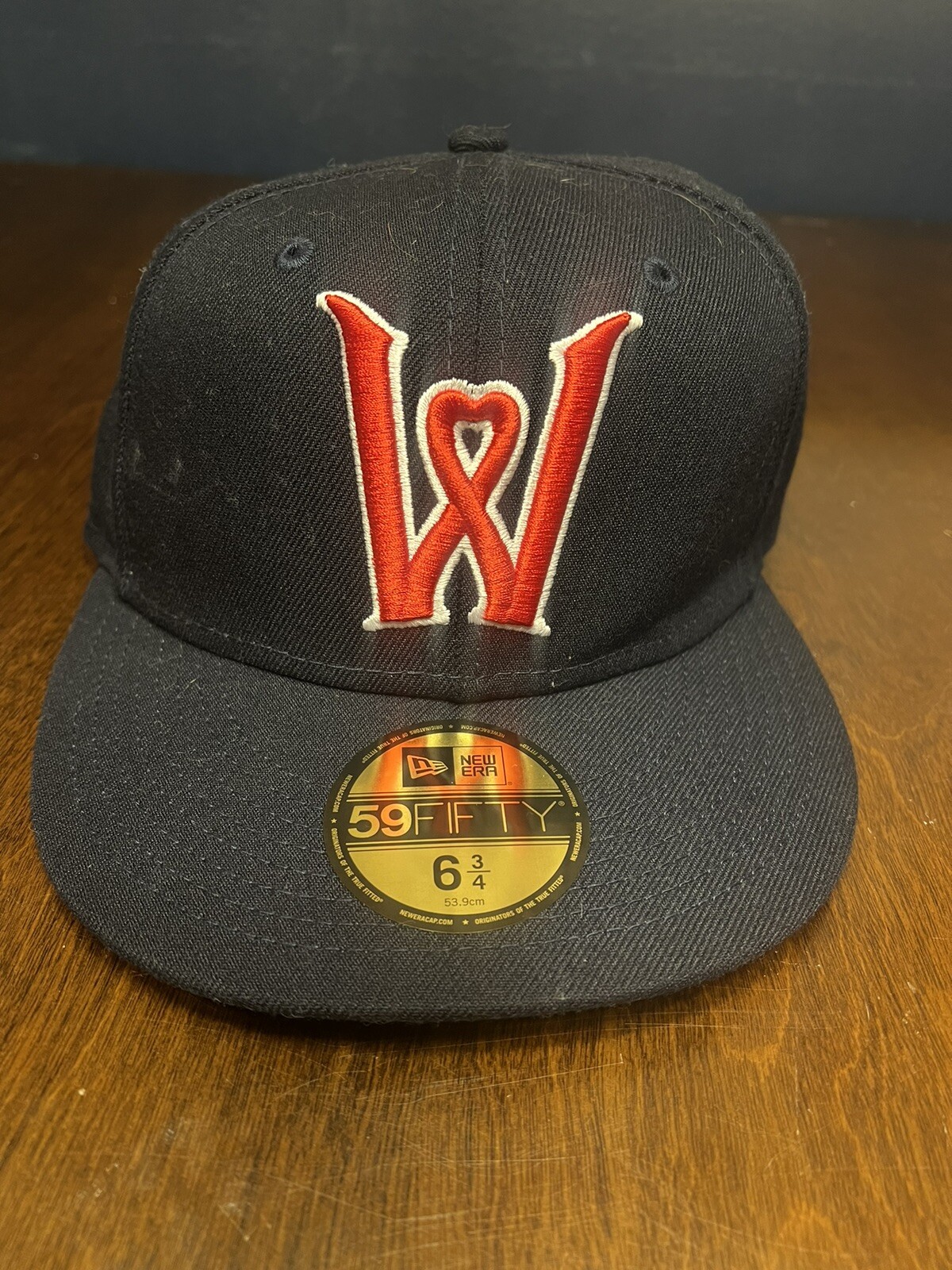 Worcester Red WooSox Blue Navy New Era MLB Fitted Hat Cap Size 6 3/4 | eBay