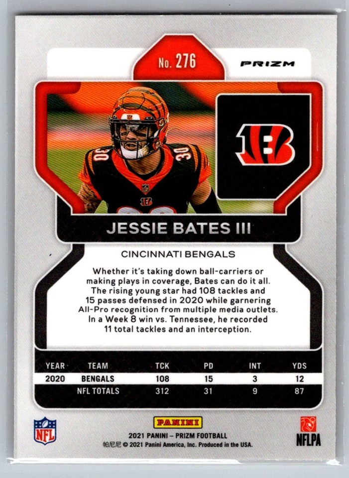 2021 Panini Prizm #276 Jessie Bates III No Huddle Orange | eBay
