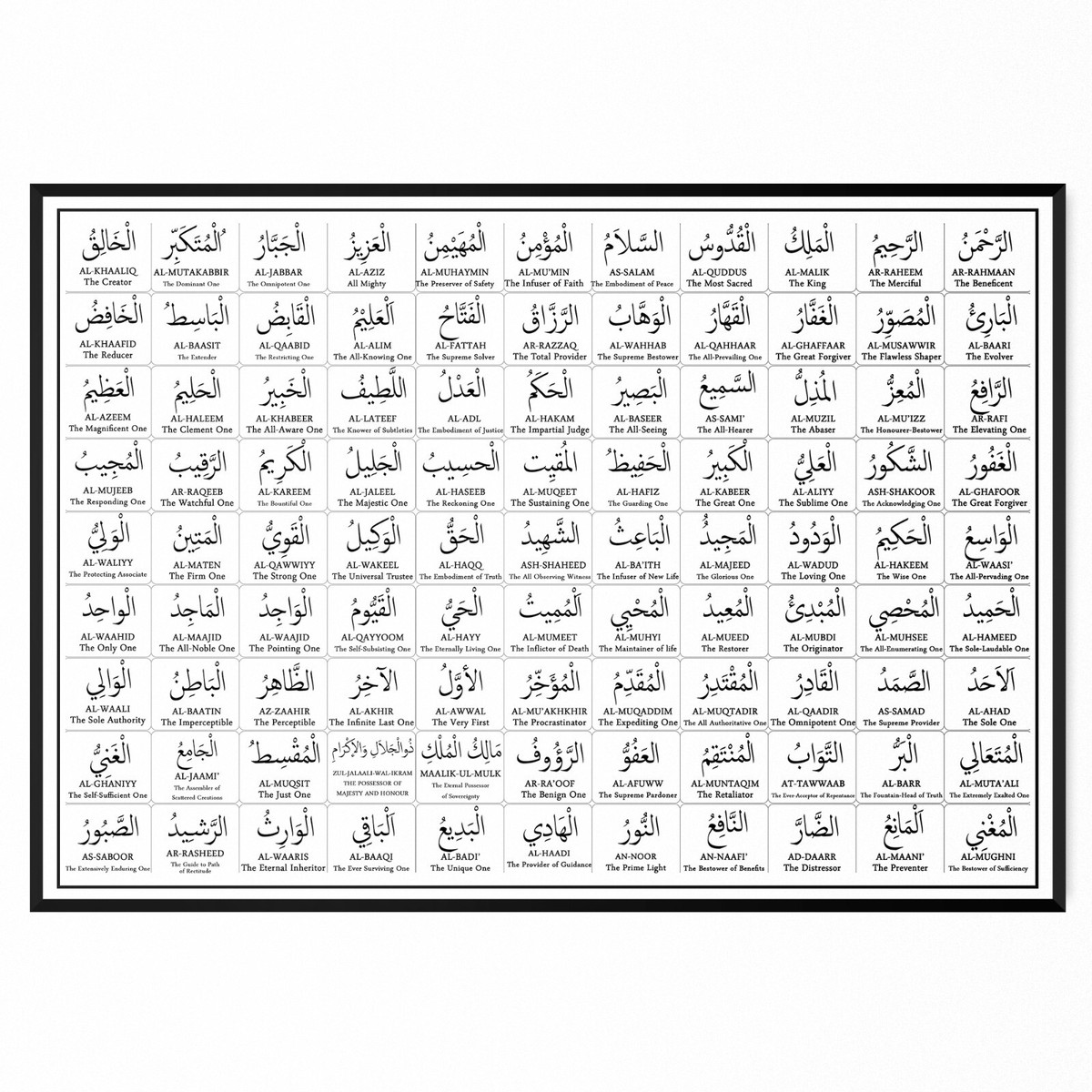 99 Names Of Allah In English And Their Meanings 99 Names Of Allah | A