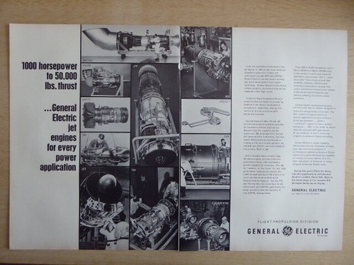 6/1965 PUB GENERAL ELECTRIC ENGINE J79 J85 T58 J93 T64 CF700 LM175 ...