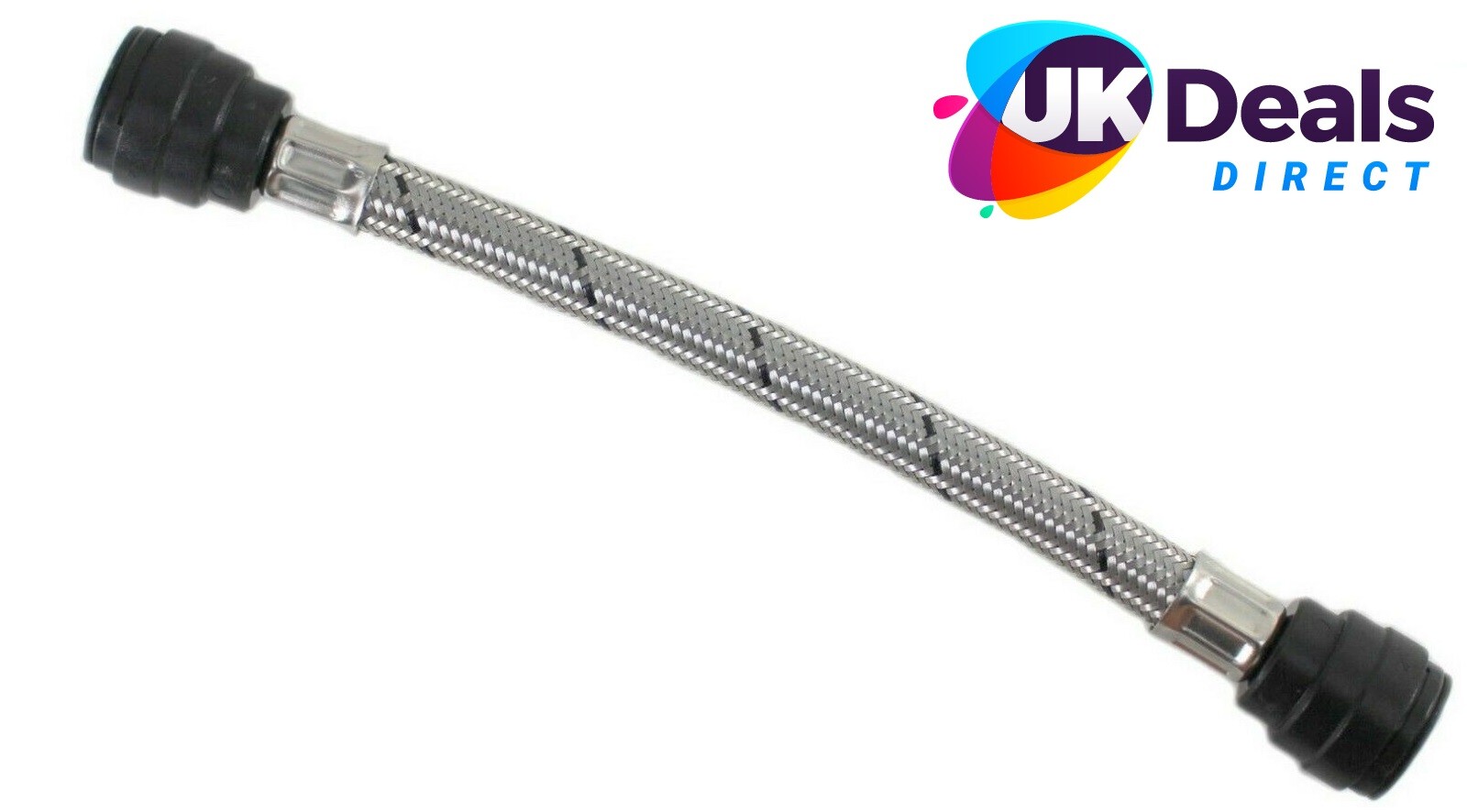 Flexible Tap Connector Compression Pushfit Bath Basin 1/2" & 3/4" 15mm ...