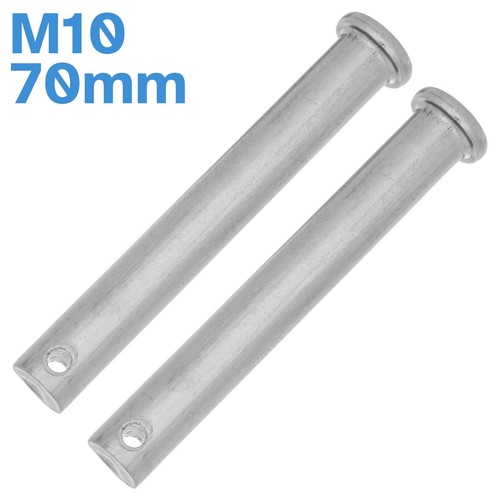 2pcs M10 10mm x 70mm 304 Stainless Steel Clevis Pin Fastener Tool Hinge ...