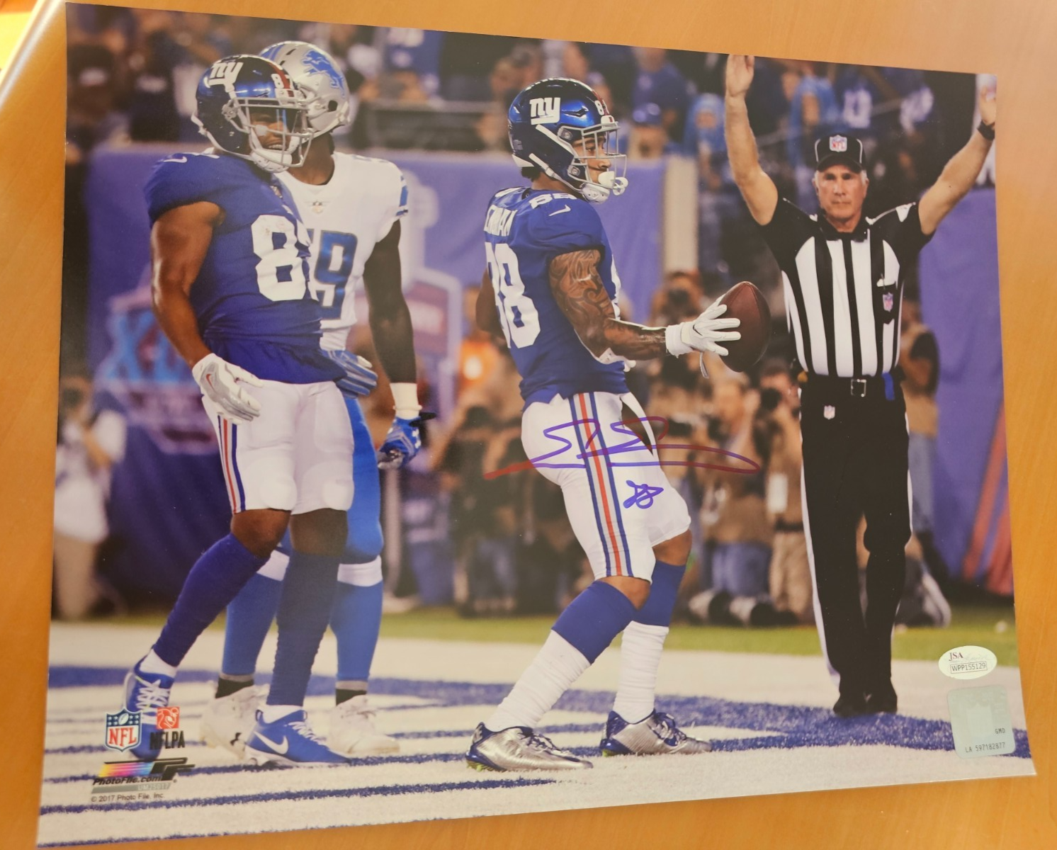 Evan Engram signed New York Giants 11x14 photo autograph JSA COA NY ...
