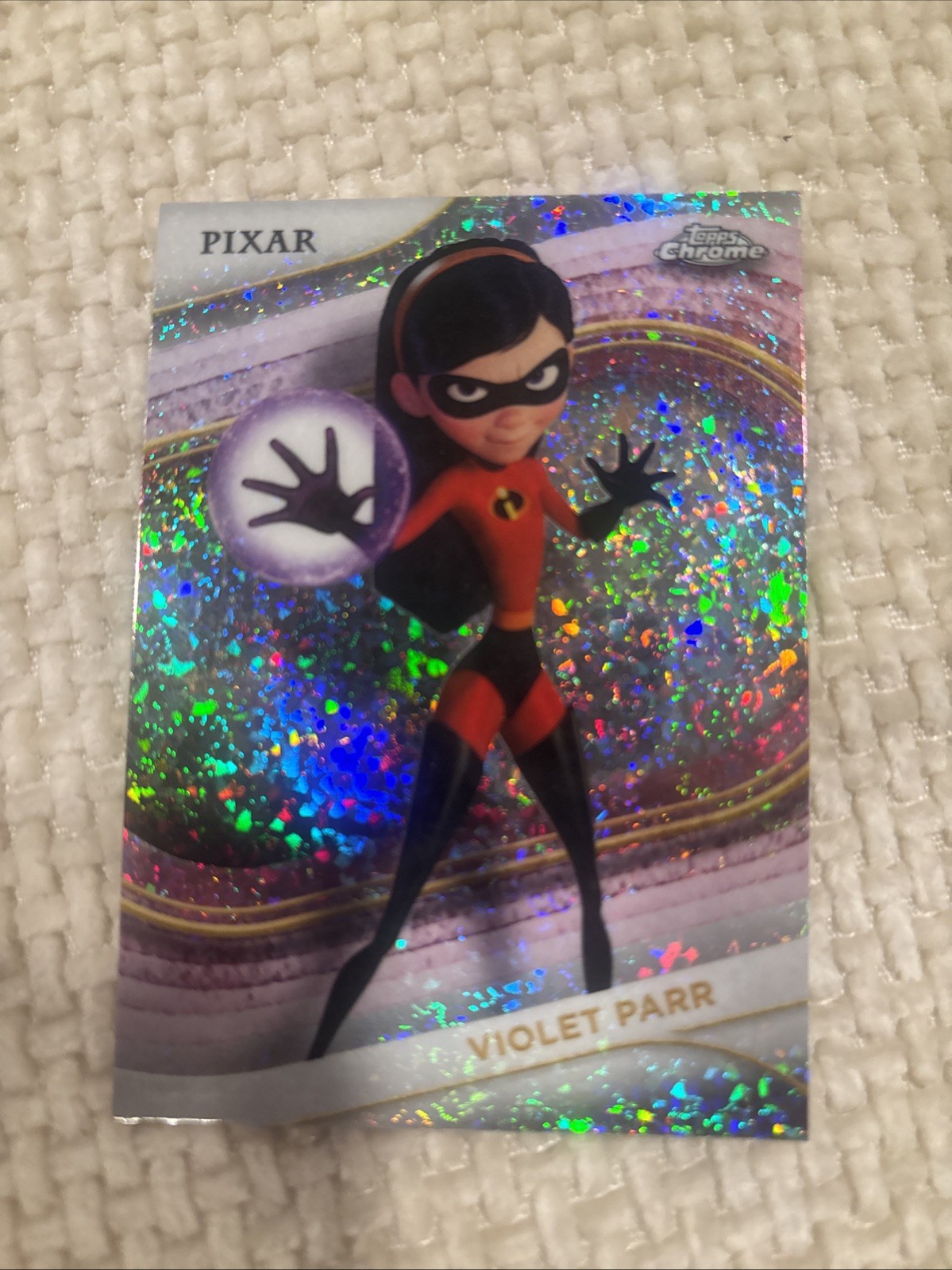 Violet Parr 2025 Topps Chrome Disney #152 Gold Mini Diamonds Refractor ...