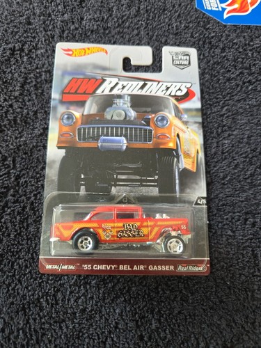 Hot Wheels HW Redliners '55 Chevy Bel Air Gasser 2017 Real Riders | eBay