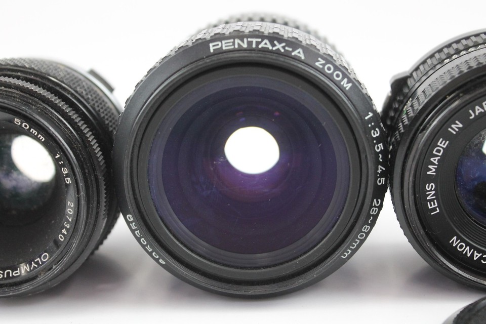 Manual Focus Camera Lenses Inc Olympus, Canon & Nikon x 5 | eBay UK