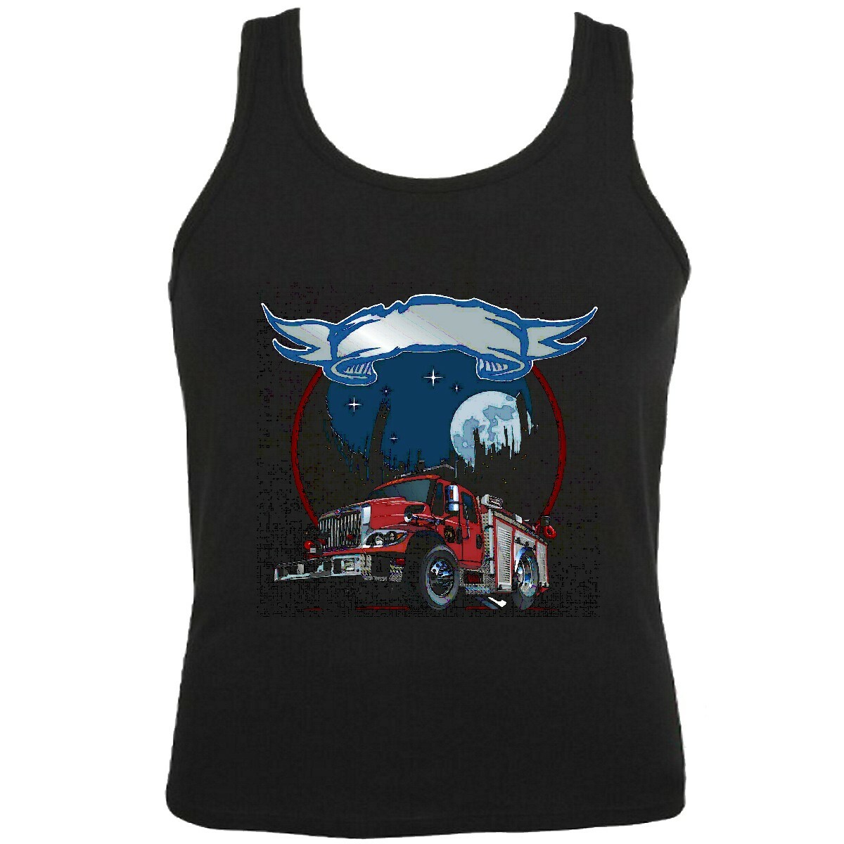 Tank Top FIRE DEPARTMENT FEUERWEHR TRUCK LÖSCHFAHRZEUG EINSATZFAHRZEUG ...