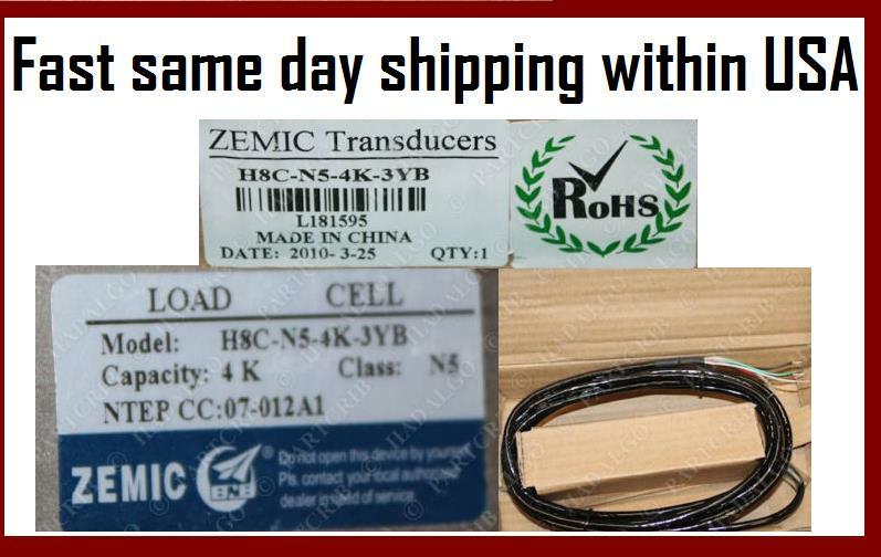 New in Box Zemic, H8C-N5-4K-3YB, Transducer 4K Beam Load Cell 4000 LBS ...