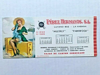 January 1957 Pinup Girl Blotter in Spanish by Elvgren -- Welcome ...