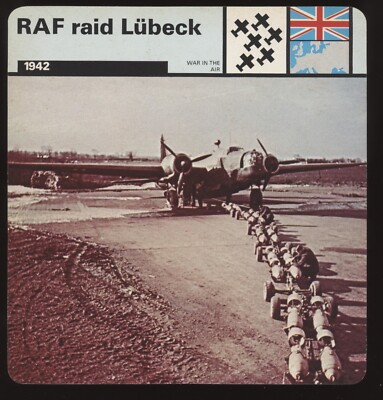 RAF Raid Lubeck Edito Service Card Second World War II Air | eBay