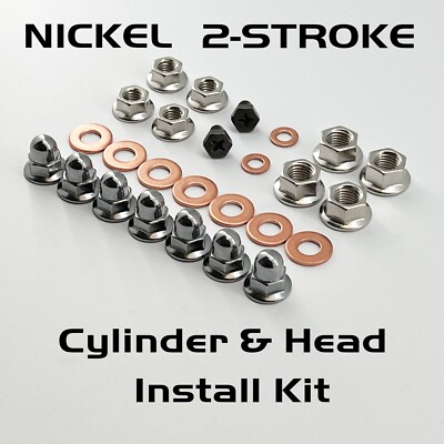NICKEL CR85 CR125 CR250 2 STROKE TOP END ENGINE CYLINDER HEAD CAP NUTS ...