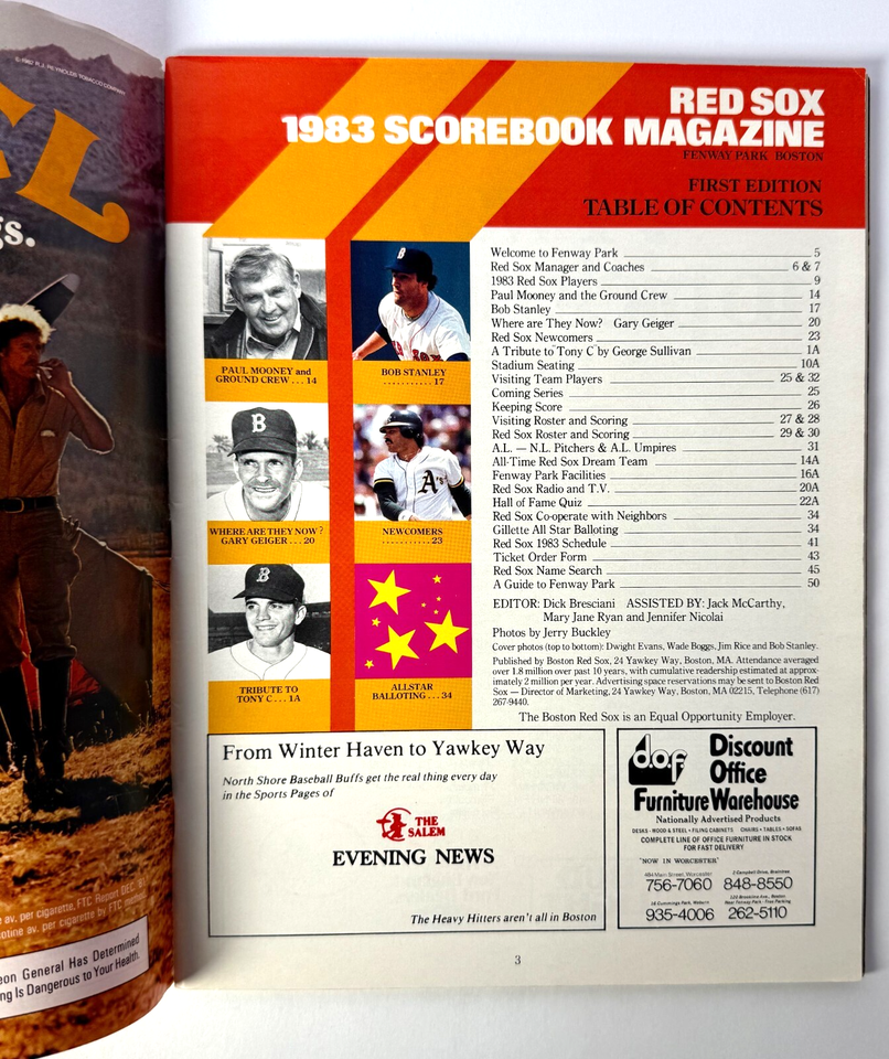 Boston Red Sox Magazine 1983, First Edition | eBay