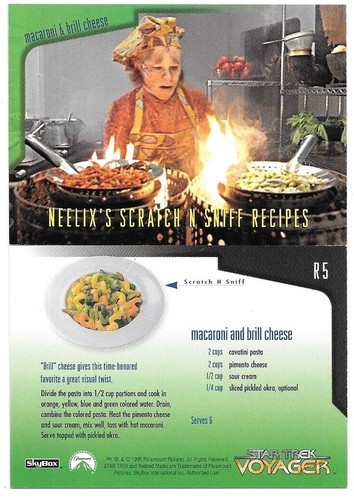 Star Trek Voyager Season 1 Neelix's Recipes Chase Card R5 Skybox 1995 ...