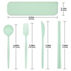 4 Sets Reusable Utensils Set with Case for Camping Travel Outdoor Lunch ...