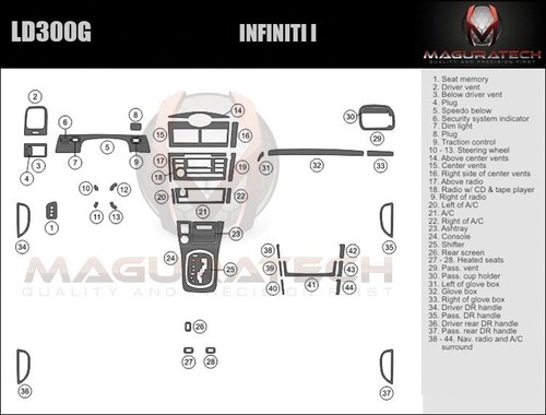 Fits Infiniti I35 2002-2004 Large Premium Wood Dash Trim Kit | eBay