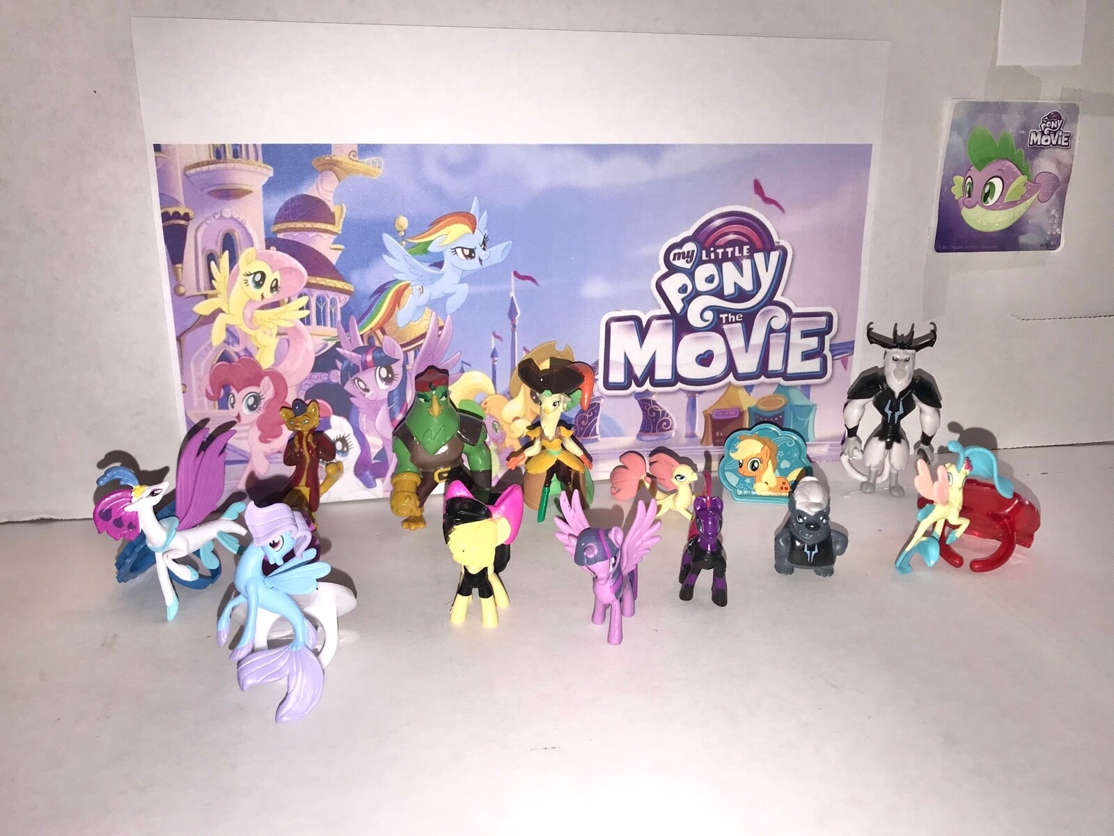 My Little Pony Movie Deluxe Figure Set Of 12 with Sticker. and Ring