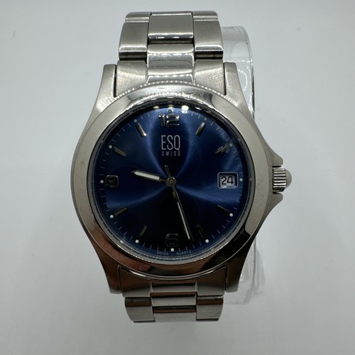 ESQ Swiss Stainless Steel Blue dial Unisex 35mm Watch E5295 | eBay