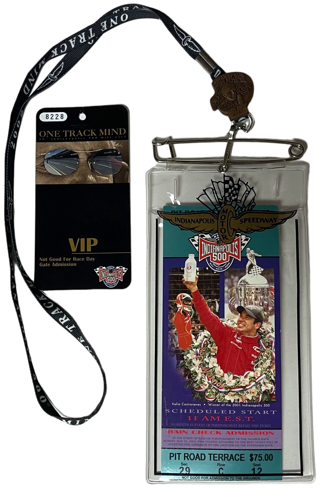2002 Indy/Indianapolis 500 Pit Road Terrace Ticket Stub/VIP Pass ...