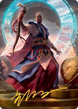 Teferi, Who Slows the Sunset Art Card (Gold-Stamped Signature) Art ...