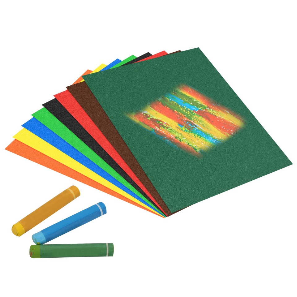 8.3x11.4" 10Pcs Sanded Pastel Art Papers Colored Pastel Papers, Light ...