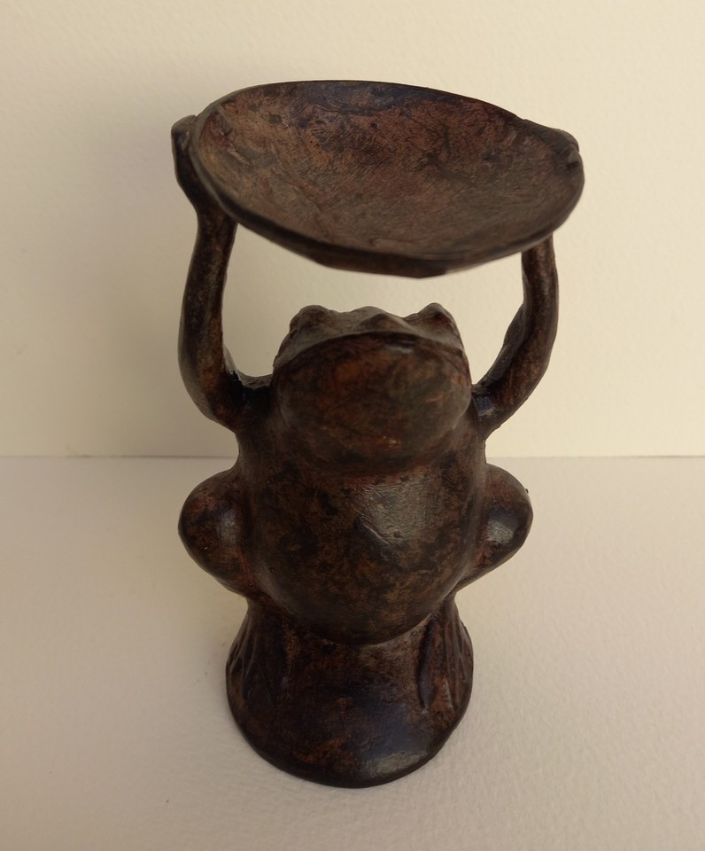 Antique FROG with trinket dish – Cottage foundry brass/bronze casting ...