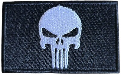 SKULL PUNISHER TERMINATOR FLAG BLACK OPS MILITARY ARMY TACTICAL HOOK ...