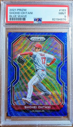 🌈 2021 Panini Prizm SHOHEI OHTANI 45/60 Blue Wave Prizm PSA 9 Mint Pop ...