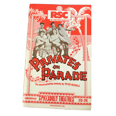 1978 PRIVATES ON PARADE Piccadilly Theatre Programme | eBay