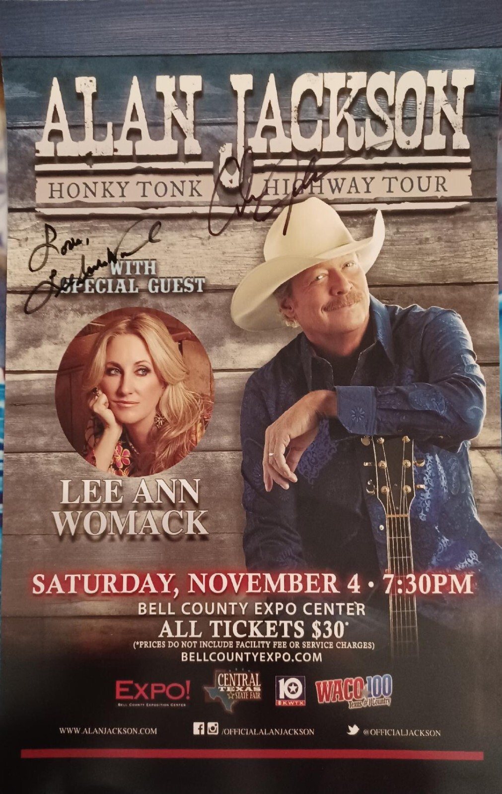2017 Alan Jackson Lee Ann Womack Concert Poster Wall Art Print ...