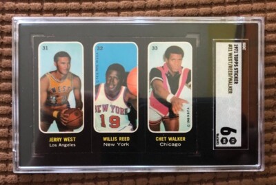 1971 -72 Topps Trios Basketball #31-32-33 West/Reed/Walker SGC 6 EX/MT ...