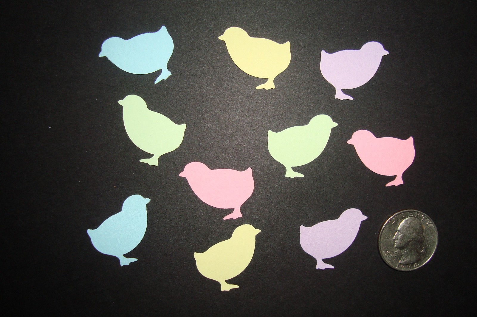 50 PASTEL EASTER CHICK MARTHA STEWART CHICK DIE CUTS PUNCHES CONFETTI ...