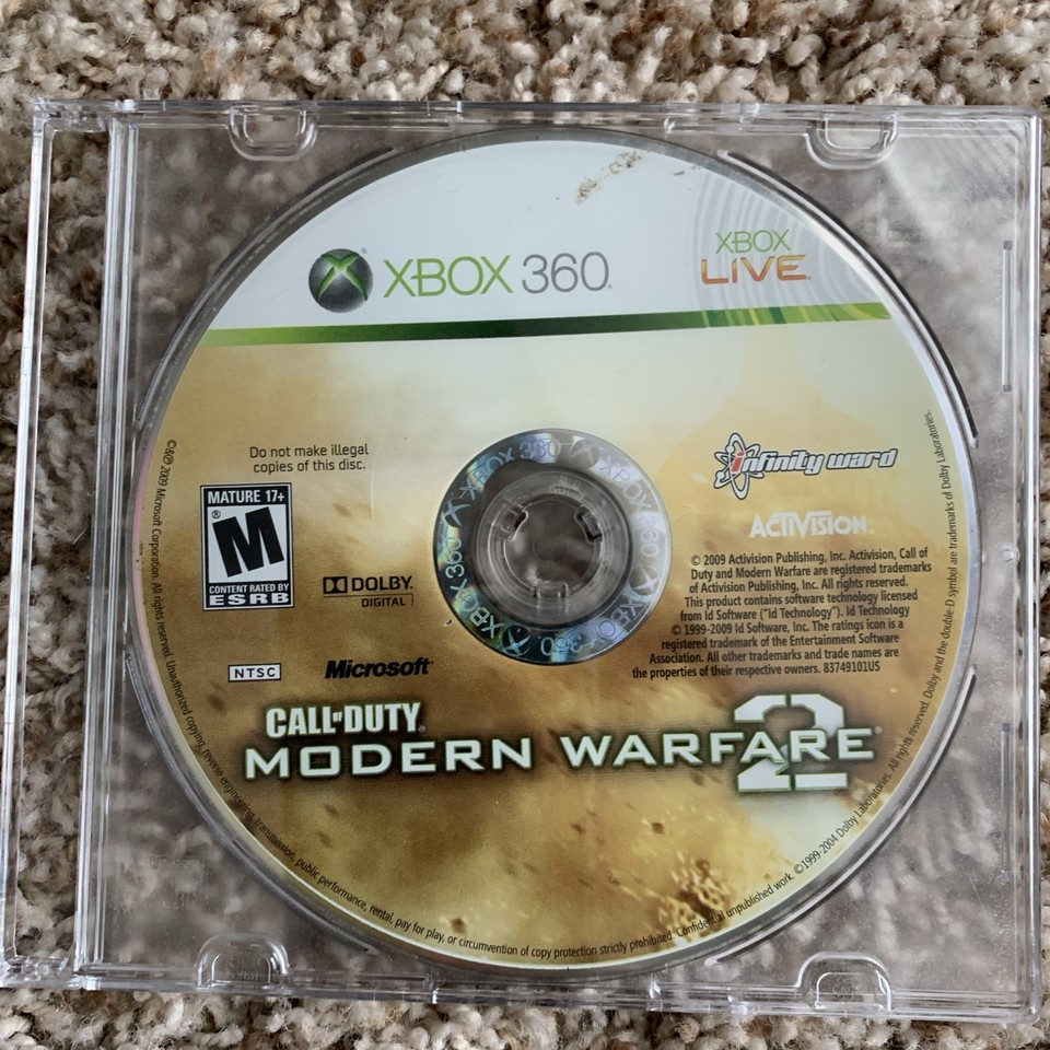 Call of Duty Modern Warfare 2 MW2 Black Ops 2 II, 3 III Xbox 360 Disc ...